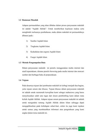 Makalah Aqidah Akhlak | DOCX