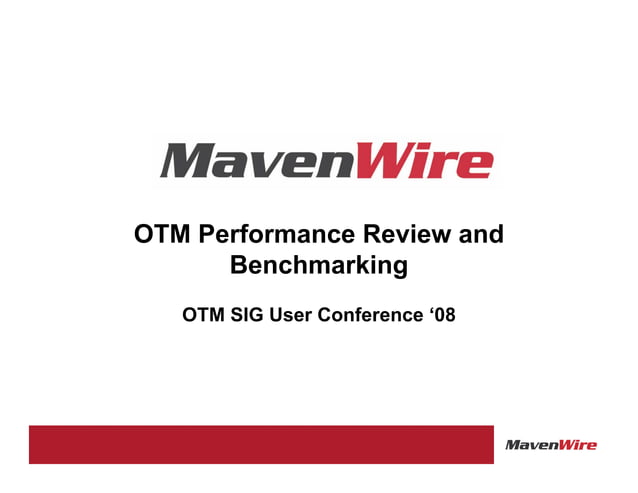OTM Performance Review and Benchmarking | PDF | Operating Systems | Computer Software and ...