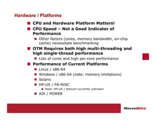 OTM Performance Review and Benchmarking | PDF | Operating Systems | Computer Software and ...