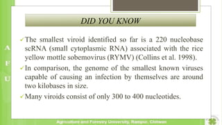 Introduction, history of phytovirology and viroids | PPTX