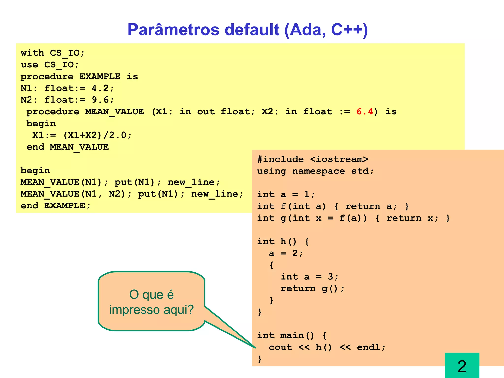Paradigmas de Linguagens de Programacao - Aula #4 | PPT