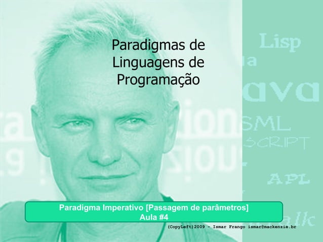 Paradigmas de Linguagens de Programacao - Aula #4 | PPT