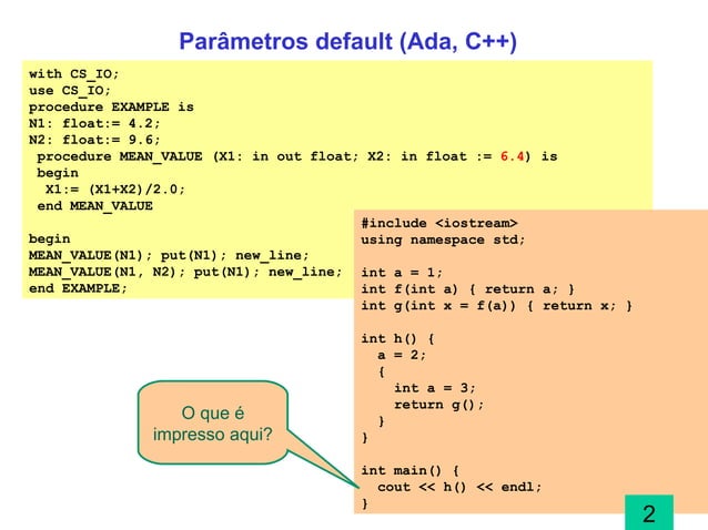 Paradigmas de Linguagens de Programacao - Aula #4 | PPT