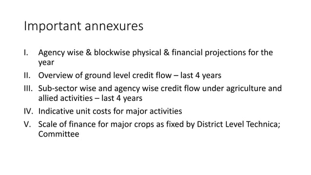 Potential Linked Plan of NABARD and its importance in DCP (District Credit Plan) | PDF ...