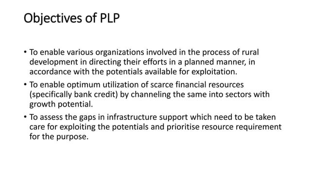 Potential Linked Plan of NABARD and its importance in DCP (District Credit Plan) | PDF ...