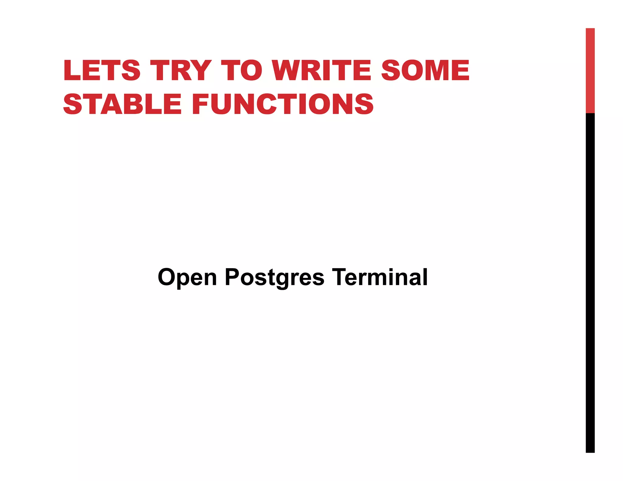 PL/pgSQL - An Introduction on Using Imperative Programming in ...
