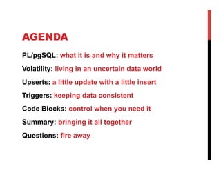 PL/pgSQL - An Introduction on Using Imperative Programming in PostgreSQL | PPTX
