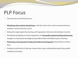 Personalised Learning Plans | PPTX
