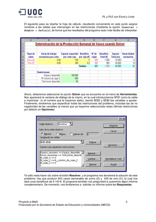 Pl ple excel_lindo | PDF