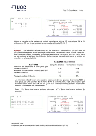 Pl ple excel_lindo | PDF