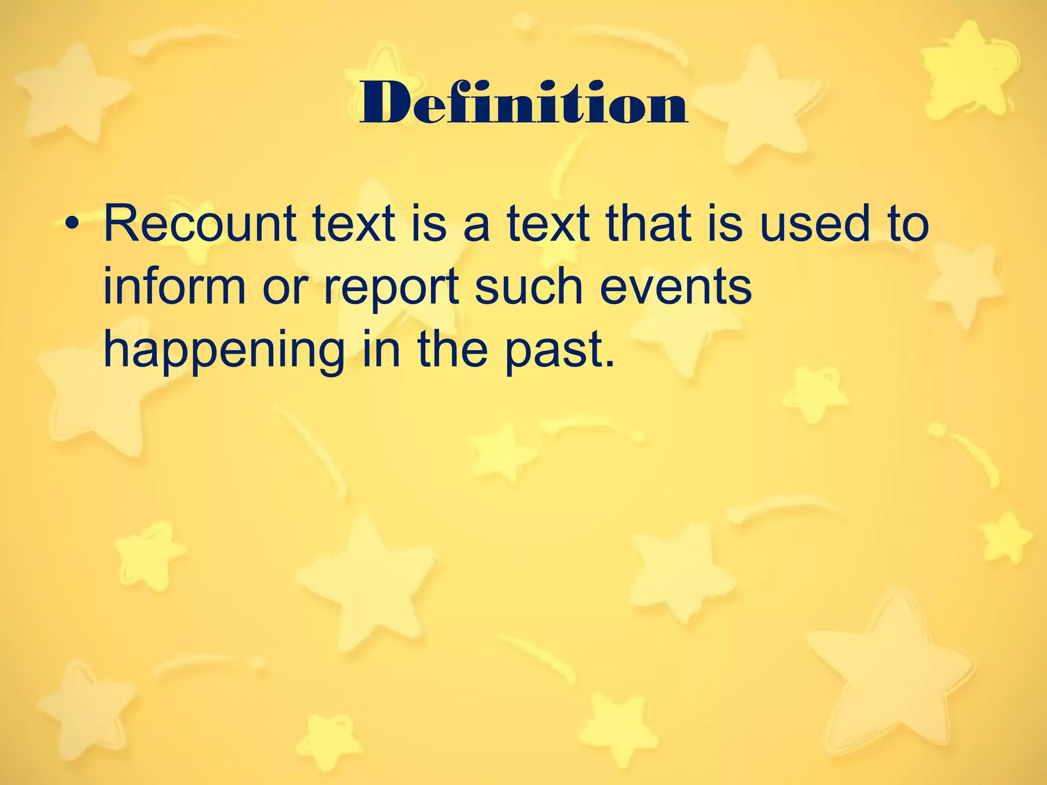 Recount Text | PPT