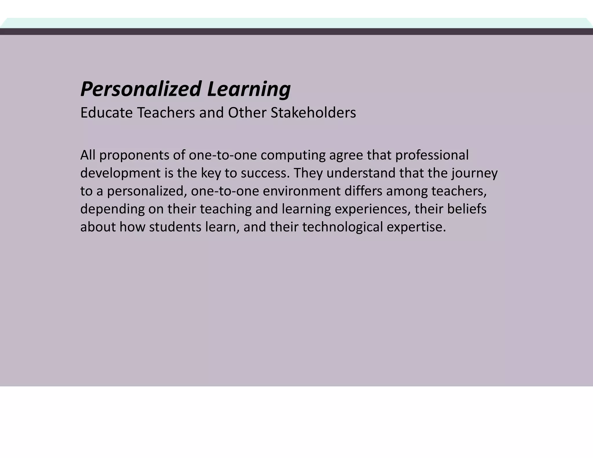 Personalized Learning: A Guide for Engaging Students with Technology | PPTX