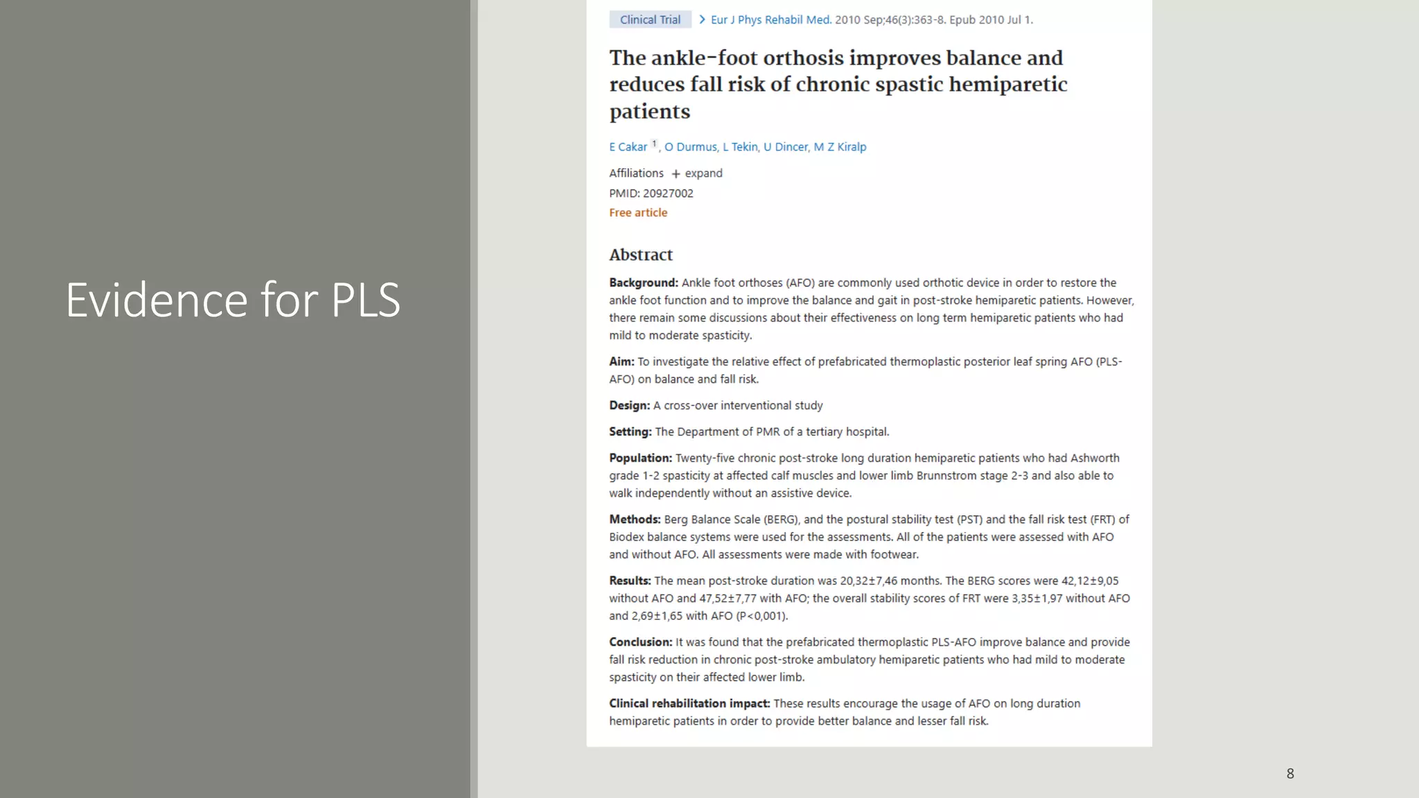 Posterior leaf spring orthosis | PPTX