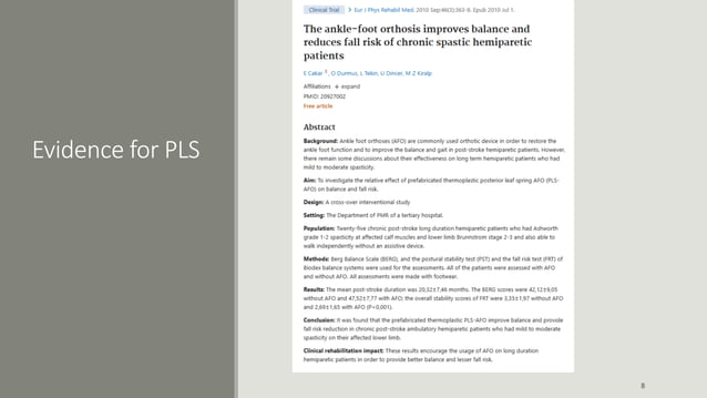 Posterior leaf spring orthosis | PPT