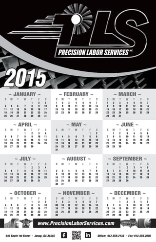 Pls 2015 calendar | PDF