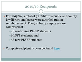 Public Library Staff Education Program | PPT
