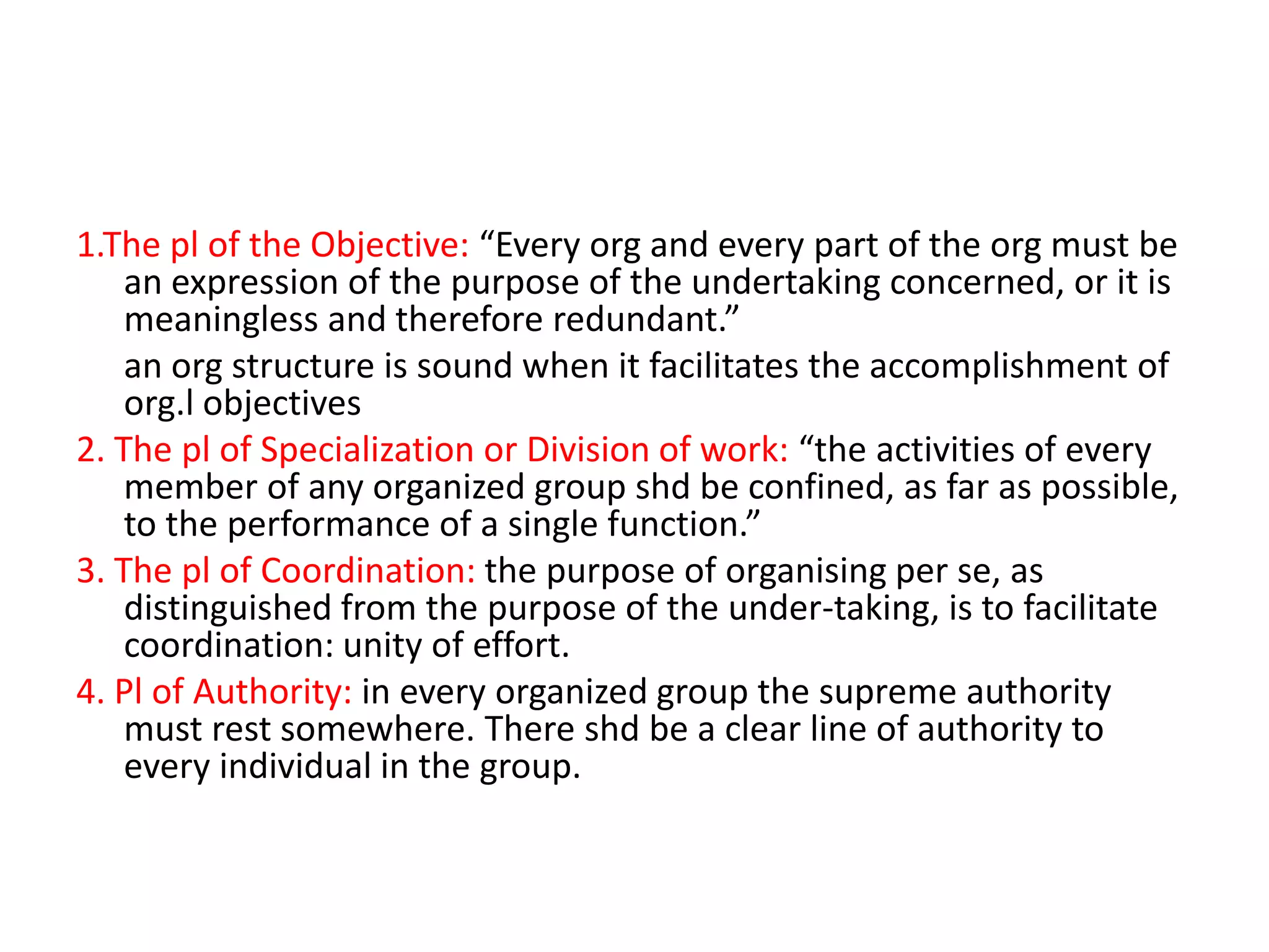 Pls of organizational structure | PPTX