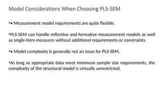 STRUCTURE EQUATION MODELLING ---WITH PLS | PPTX