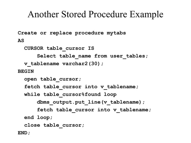 Plsql Introduction And Concepts Ppt 