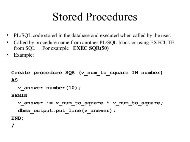 Pl Sql Introduction And Concepts