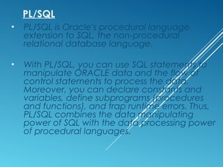 PL/SQL | PPT
