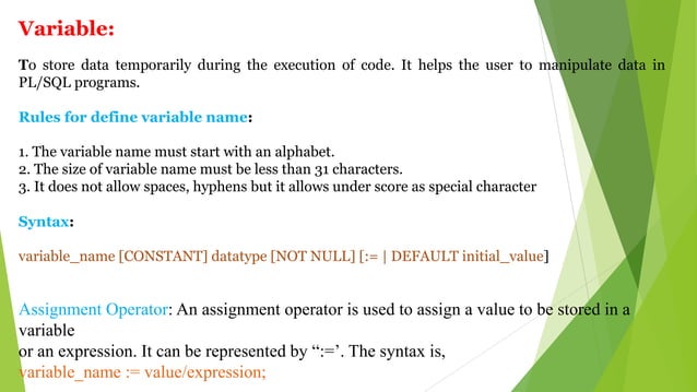 Pl Sql Pptx In Computer Language In Database Ppt