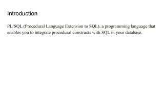 Procedural Language Extension to Structured Query Language | PPT