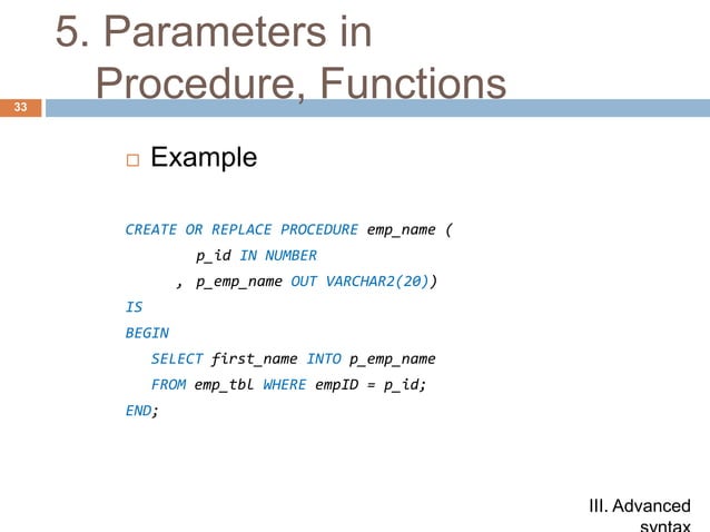 PLSQL Tutorial | PPTX