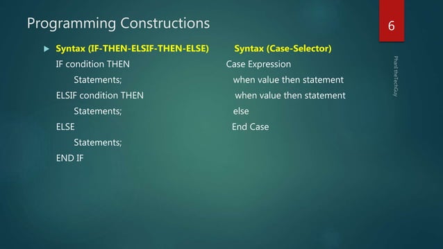 PL/SQL Introduction | PPT