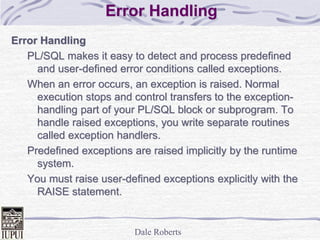 PLSQL (1).ppt | Databases | Computer Software and Applications