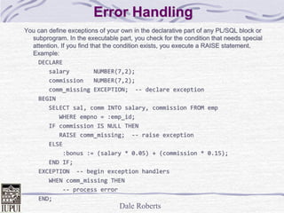 PLSQL (1).ppt | Databases | Computer Software and Applications