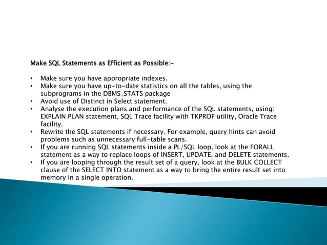 Pl sql best practices document | PPT