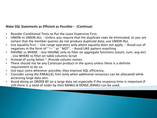 Pl sql best practices document | PPT