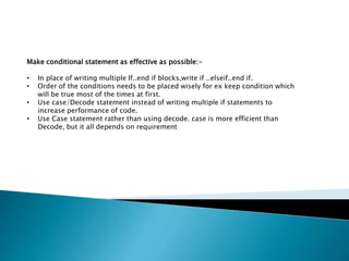 Pl sql best practices document | PPT