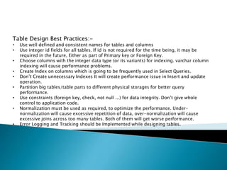 Pl sql best practices document | PPT