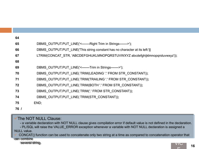 Pl sql chapter 3 part_1 | PPTX
