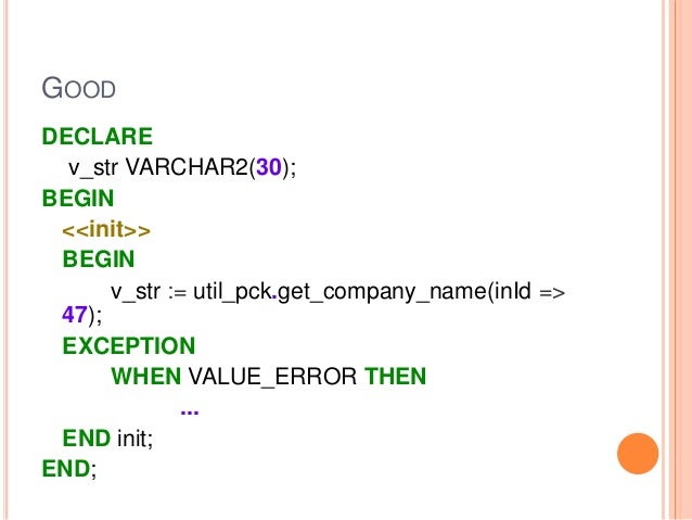 Plsql Coding Guidelines Part 2 