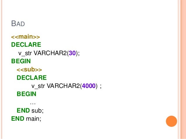 Plsql Coding Guidelines Part 2