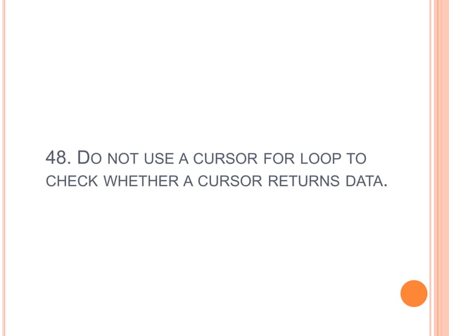 Plsql Coding Guidelines Part 6 Ppt