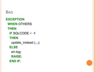 PL/SQL & SQL CODING GUIDELINES – Part 7 | PPT