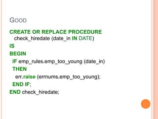 PL/SQL & SQL CODING GUIDELINES – Part 7 | PPT