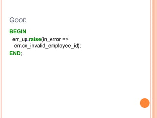 PL/SQL & SQL CODING GUIDELINES – Part 7 | PPT