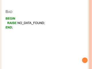 PL/SQL & SQL CODING GUIDELINES – Part 7 | PPT