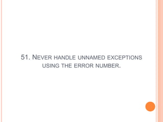 PL/SQL & SQL CODING GUIDELINES – Part 7 | PPT