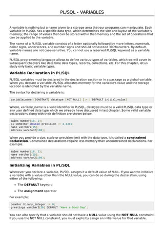 PL/SQL Complete Tutorial. All Topics Covered | PDF