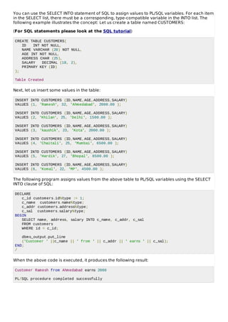 PL/SQL Complete Tutorial. All Topics Covered | PDF
