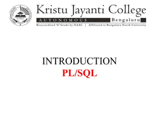 Pl sql content | PPT