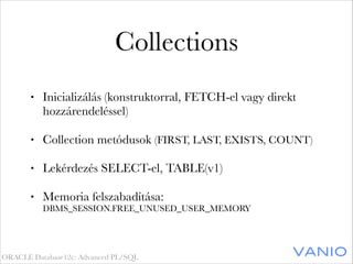 Advanced PL/SQL (HUN) | PPT
