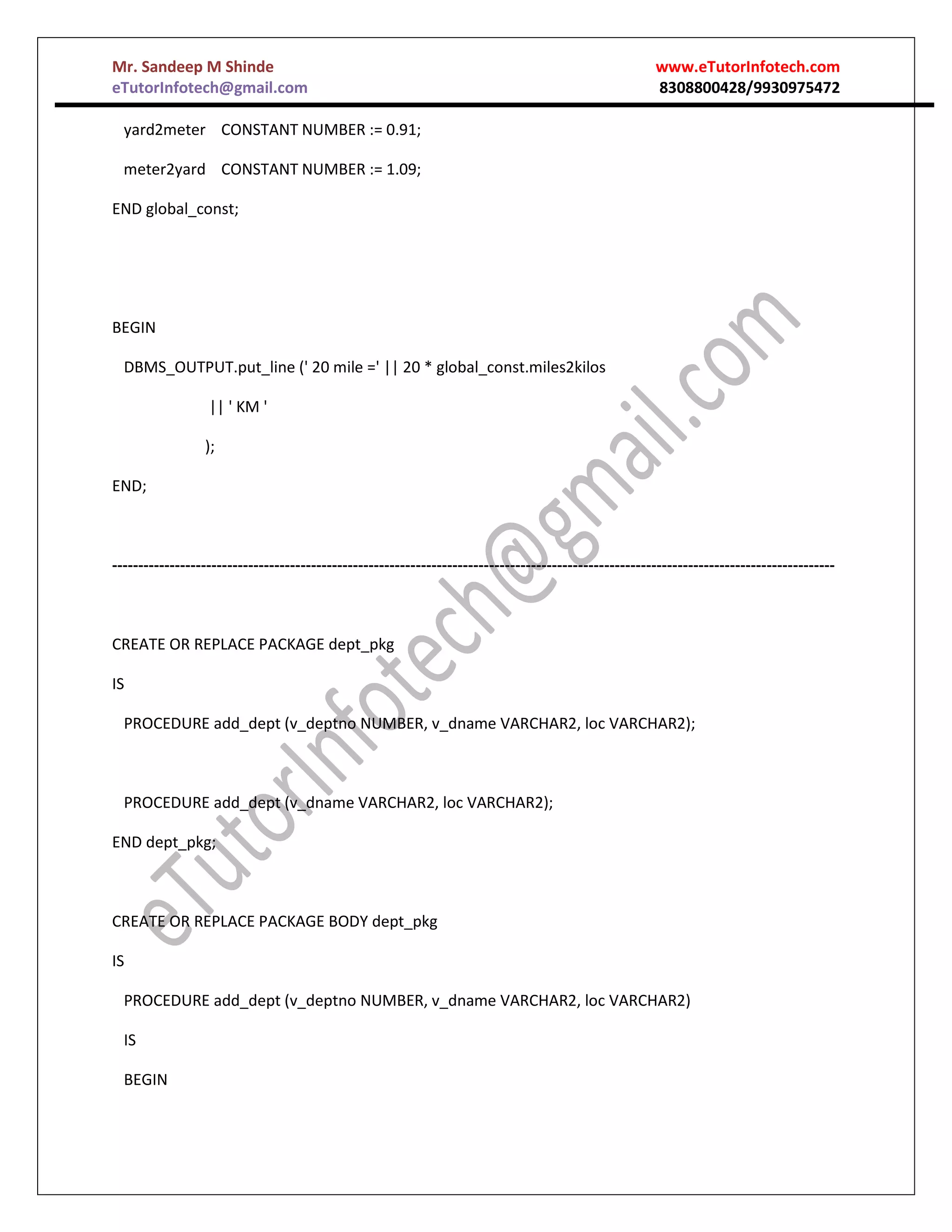 Plsql examples | PDF