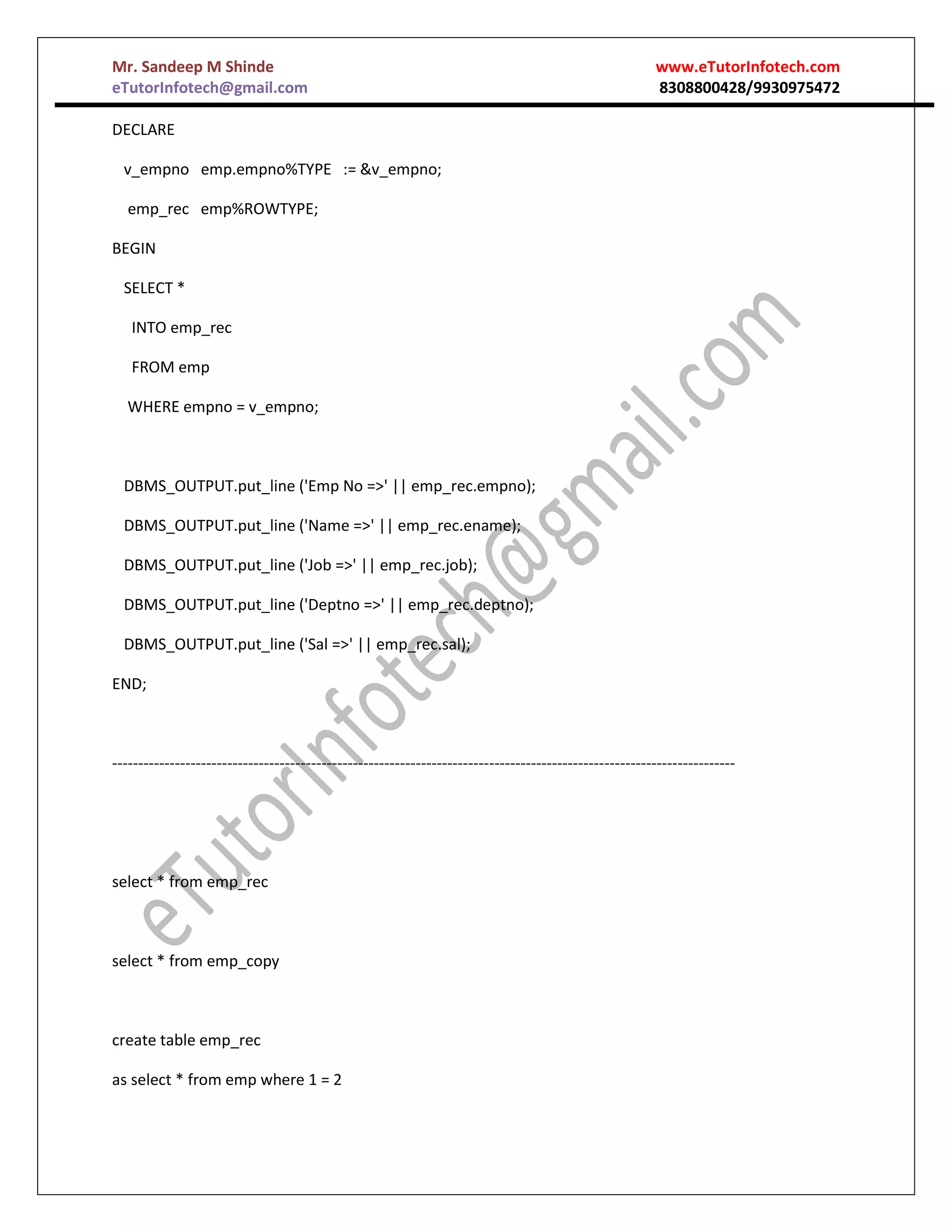 Plsql Examples Pdf 1930